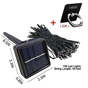 ZENQAI Christmas Solar Led Fairy Lights -Waterproof - Ambiance Lights for Outdoor, Patio, Fairy Garden, Home (100)