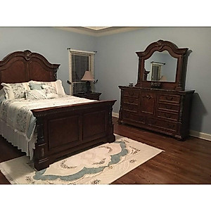 D&H 9 Piece Periwinkle Blue Green Paisley Comforter Queen Set, Blue White Shabby Chic Adult Bedding Master Bedroom Stylish Pintuck Ruffled Pattern Ruched Elegant Traditional Cotton Polyester