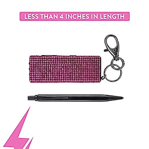 GUARD DOG SECURITY Mini Stun Gun Keychain - Stun Gun with LED Flashlight - USB Rechargeable (Pink)