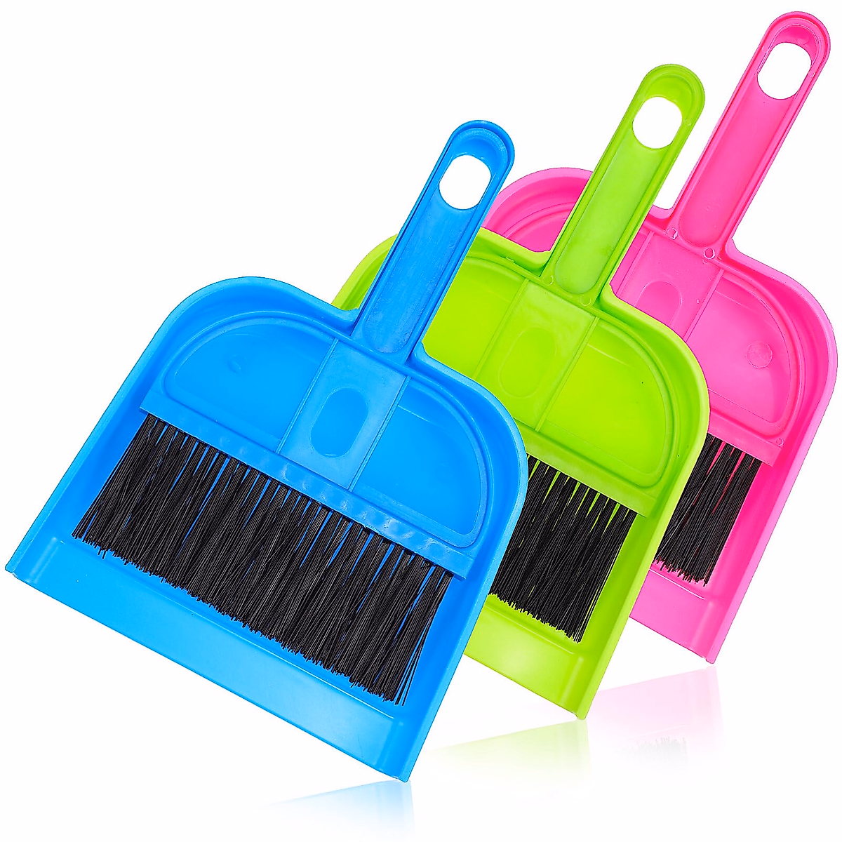 3 Sets Small Broom Dustpan Handheld Broom Mini Dustpan and Brush Cleaning Tools Mini Broom and Dustpan for Kids Whisk Broom and Dust Pan Small Broom and Dustpan Small Dustpan