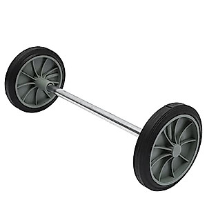 Yardwe Trash Can Pulley Replacement Garbage Can Wheels with Hollow Shaft Rubber Wheels Parts for Garden Street Patio Trash Can