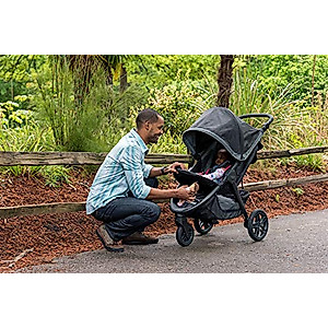 Britax B-Free Stroller, Midnight - All Terrain Tires, Adjustable Handlebar, One Hand Fold, Large UV50 Canopy
