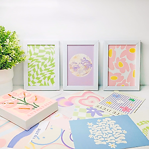 GENSTEUO 70pcs Danish Pastel Wall Collage Kit Aesthetic Pictures, Danish Pastel Room Decor Aesthetic, Cute Posters for Dorm, Wall Decor for Bedroom Teen Girl, Photo Collage Kit