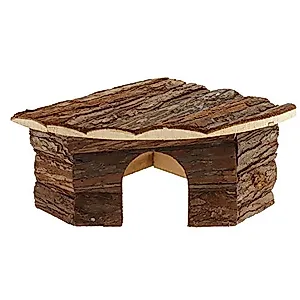 SING F LTD Beautiful and Cute Nest Playground House for Hamsters Hedgehog Wooden House Circular Sector Corner Cage 31x21x13cm