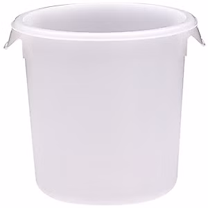 Rubbermaid Commercial Products Round Storage Container, 8-Court Capacity, High Temperature Range Food Organization for Wet/Dry Food in Kitchen/Restaurants/Cafeteria, Pack of 12