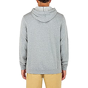 Hurley Men's One and Only Solid Summer Hoodie, Dark Grey Heather, Large