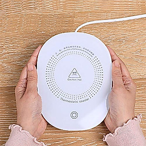 Coffee Cup-Warmer, Smart Coffee Mug Warmer for Desk, Auto On/Off Gravity Induction Switch, Safely Use for Office/Home to Warm Coffee Candle Tea Milk, Christmas/Birthday Gift, White