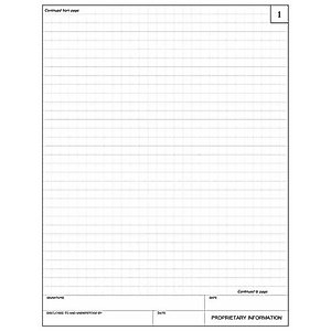 BookFactory Engineering Notebook - 96 Pages (.25" Engineering Grid Format), 8 7/8" x 11 1/4", Engineering Lab Notebook, Black Cover, Smyth Sewn Hardbound (EPRIL-096-LGS-LKT4-R1)
