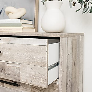 Signature Design by Ashley Neilsville Industrial 3 Drawer Chest of Drawers, Whitewash