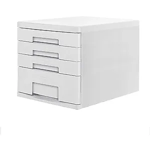 Desktop Drawer Cabinet Flat File Cabinet Storage, Desktop Drawer Cabinet, 4 Layers Blue/Gray/Black Portable Storage Box, Size 10.6''x 13.3''x 9.8'', Desk Storage/Jewelry Organizer Box. (Color : D)