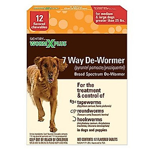 SENTRY Worm X Plus 7 Way DeWormer Large Dogs (12 count)