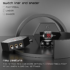 Wormhole Tattoo Pen Kit Rotary Tattoo Machine Kit with Power Supply and Tattoo Cartridge Needles Complete Tattoo Kit for Beginners WTK063