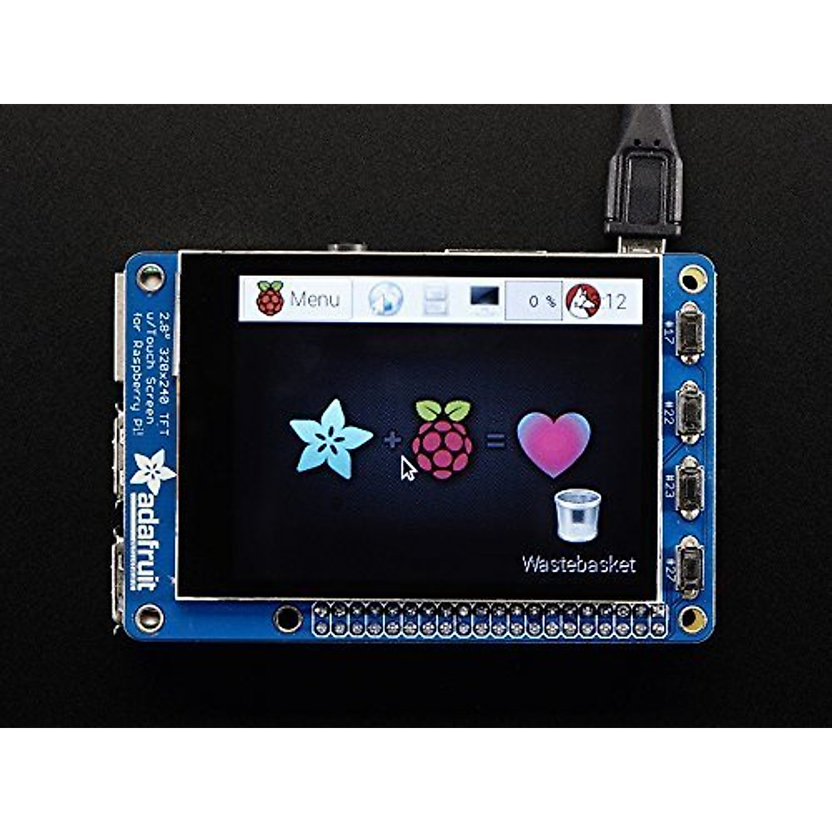 Adafruit (PID 2423) PiTFT Plus 320x240 2.8" TFT + Capacitive Touchscreen