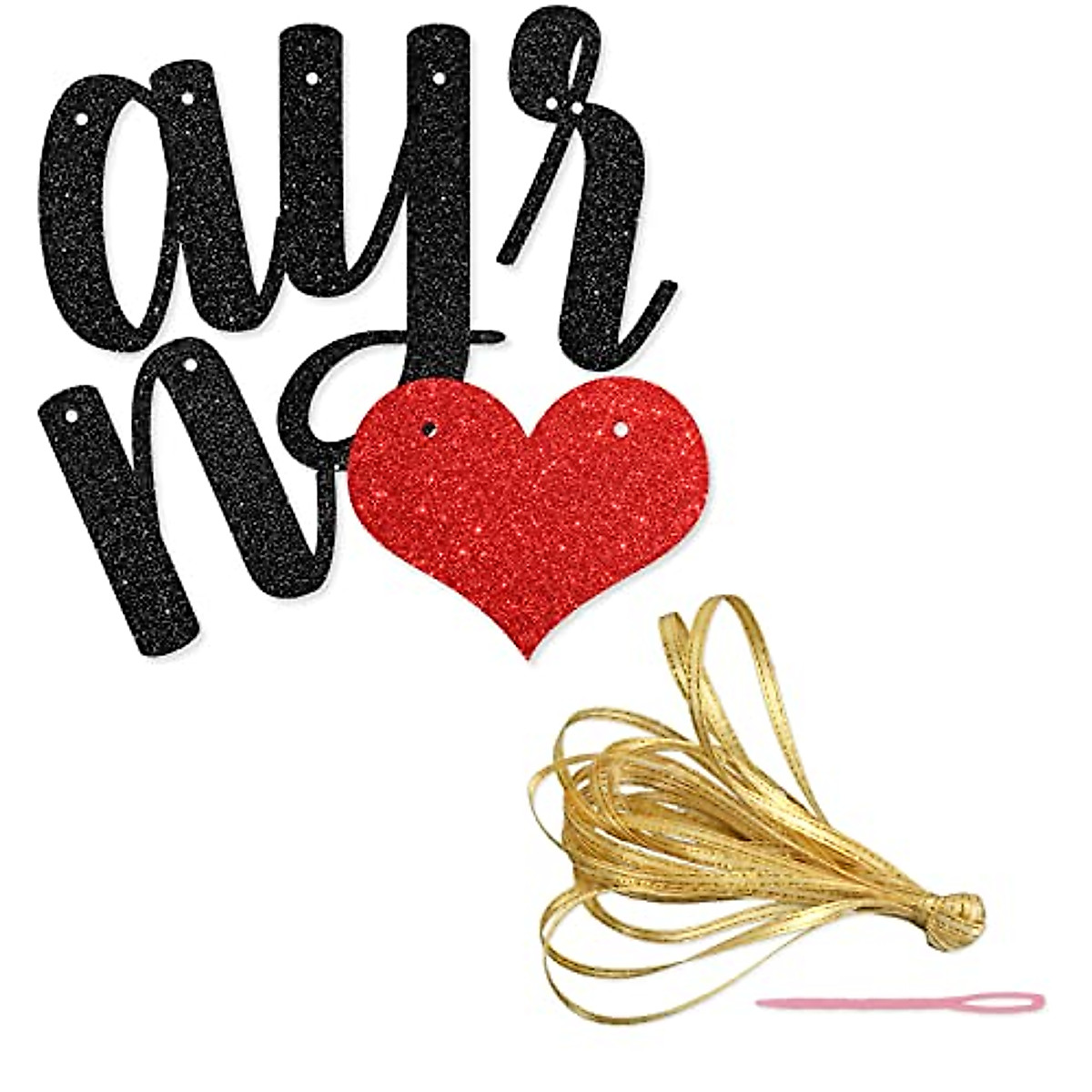 Maicaiffe Happy 20th Anniversary Banner - for 20th Wedding Anniversary / 20th Anniversary Party / 20th Birthday Party Decorations (20th)