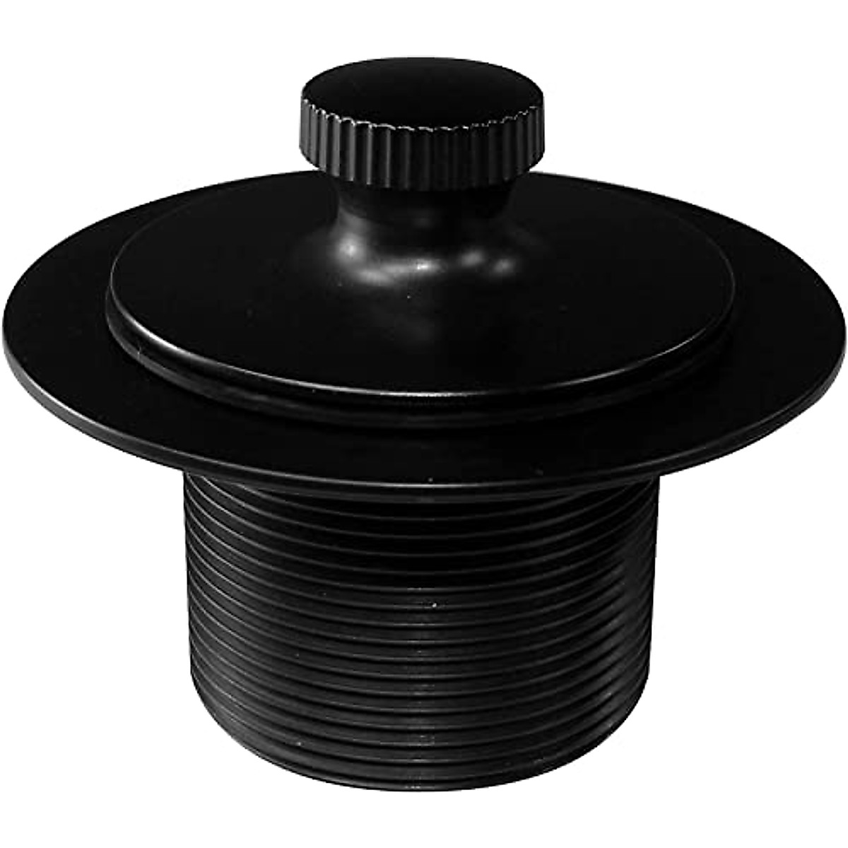 Westbrass D941K-62 1-3/8" Fine Thread Twist & Close Bathtub Drain Trim with One-Hole Overflow Faceplate, 1 Pack, Matte Black