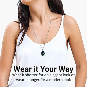 Shop LC Abalone Shell 925 Sterling Silver Solitaire Pendant Jewelry Gifts for Women Birthday Gifts