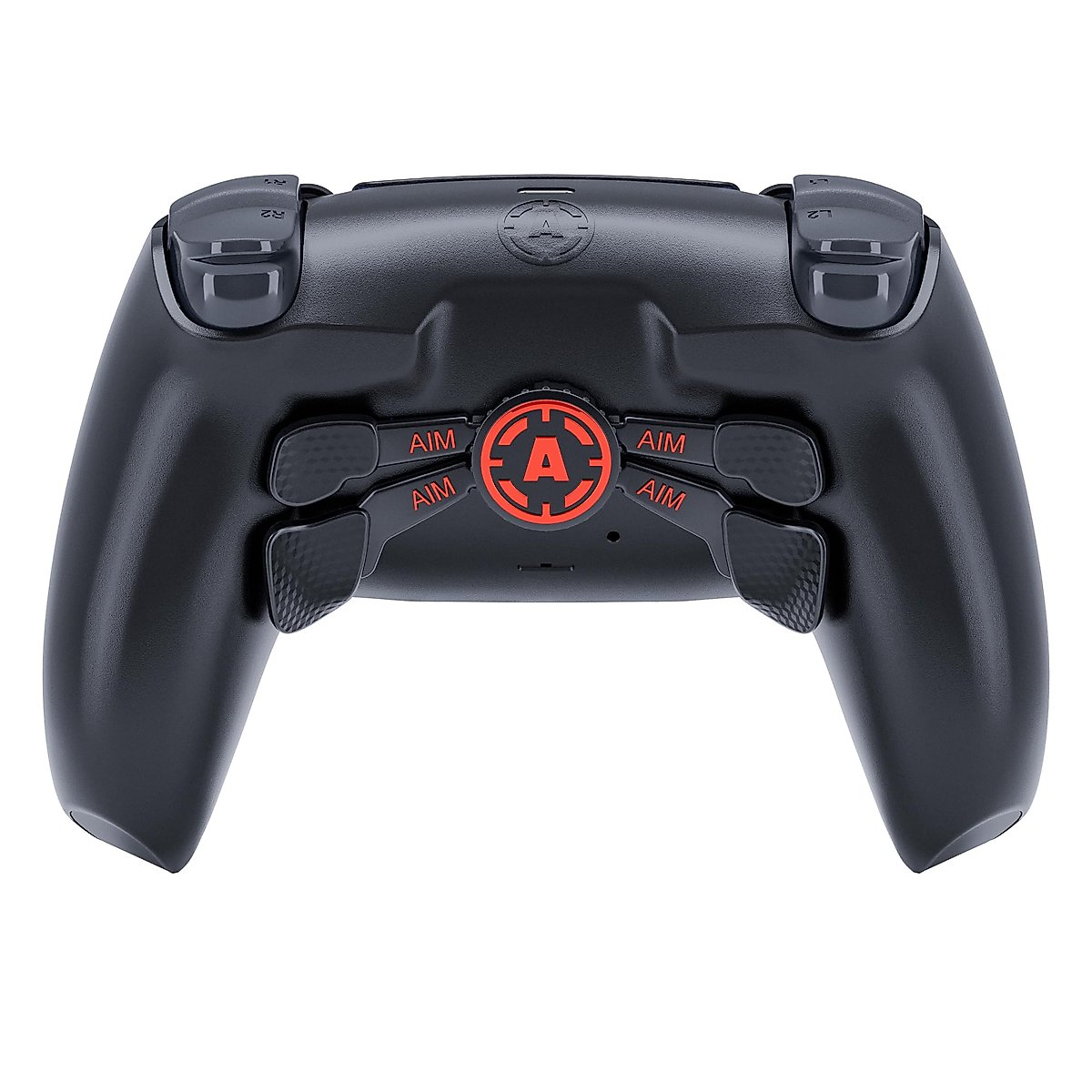 AimControllers Custom PRO Controller compatible with PS5 Console & PC | Custommade Wireless Gaming Controller with 4 Back Remappable Paddles | Gaming Accessories Electronics | Black Matte