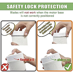 Portable Blender, Personal size Blender, USB Rechargeable Fresh Juice Blender Bottle with 6 Blades Mini Juice Blender for Travel Gym Kitchen, 450ml/15.2oz