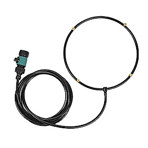 OEMTOOLS 24984 Misting Fan Hardware Kit, Misters for Outside Patio Portable Fans, Upgrade Outdoor Fan with Spray Mist Ring, Fits Standard Water Hoses,Black
