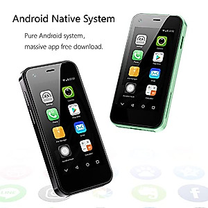 Etigood Mini Smartphone Unlocked 1GB RAM 8GB ROM Small Cell Phones, 2.5'' Touch Screen Quad Core Android Tiny Phone/MTK6580/3G Dual SIM/HD Camera/Slim Body Mobile Phone(Black)