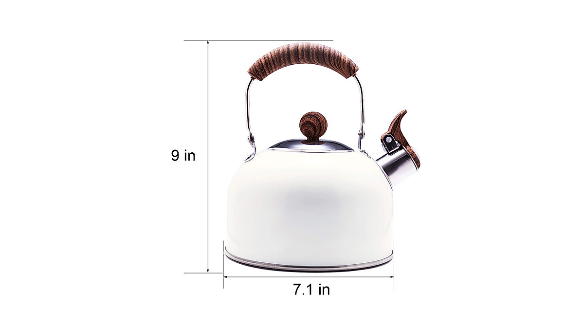 ROCKURWOK 2.5 Qt Whistling Tea Kettle | Food-Grade Stainless Steel