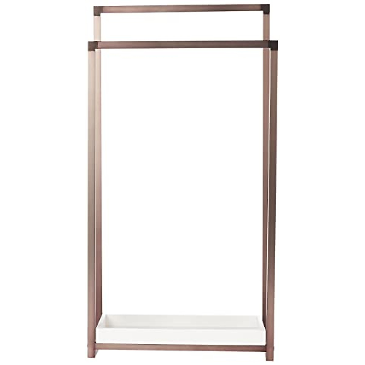 Kingston Brass SCC8265 Pedestal 2-Tier Steel Construction Towel-Rack with Wooden Case, Oil Rubbed Bronze