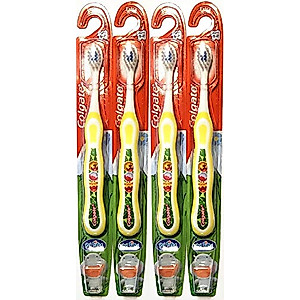 Colgate My First Toothbrush, Extra Soft, Ages 0-2, Yellow (Pack of 4)