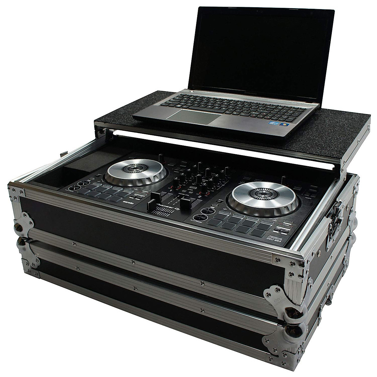 Harmony Audio HCDDJSBLT Flight Glide Laptop Stand Road DJ Case Compatible with Pioneer DDJ-SB3 (case only)