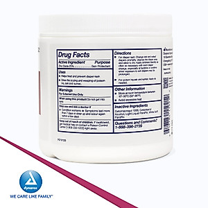 Dynarex Zinc Oxide Ointment, Soothes, Prevents, and Relieves Diaper Rash, Chaffed Skin, and Irritation, White, 1 Count - 15 oz. Jar of Ointment