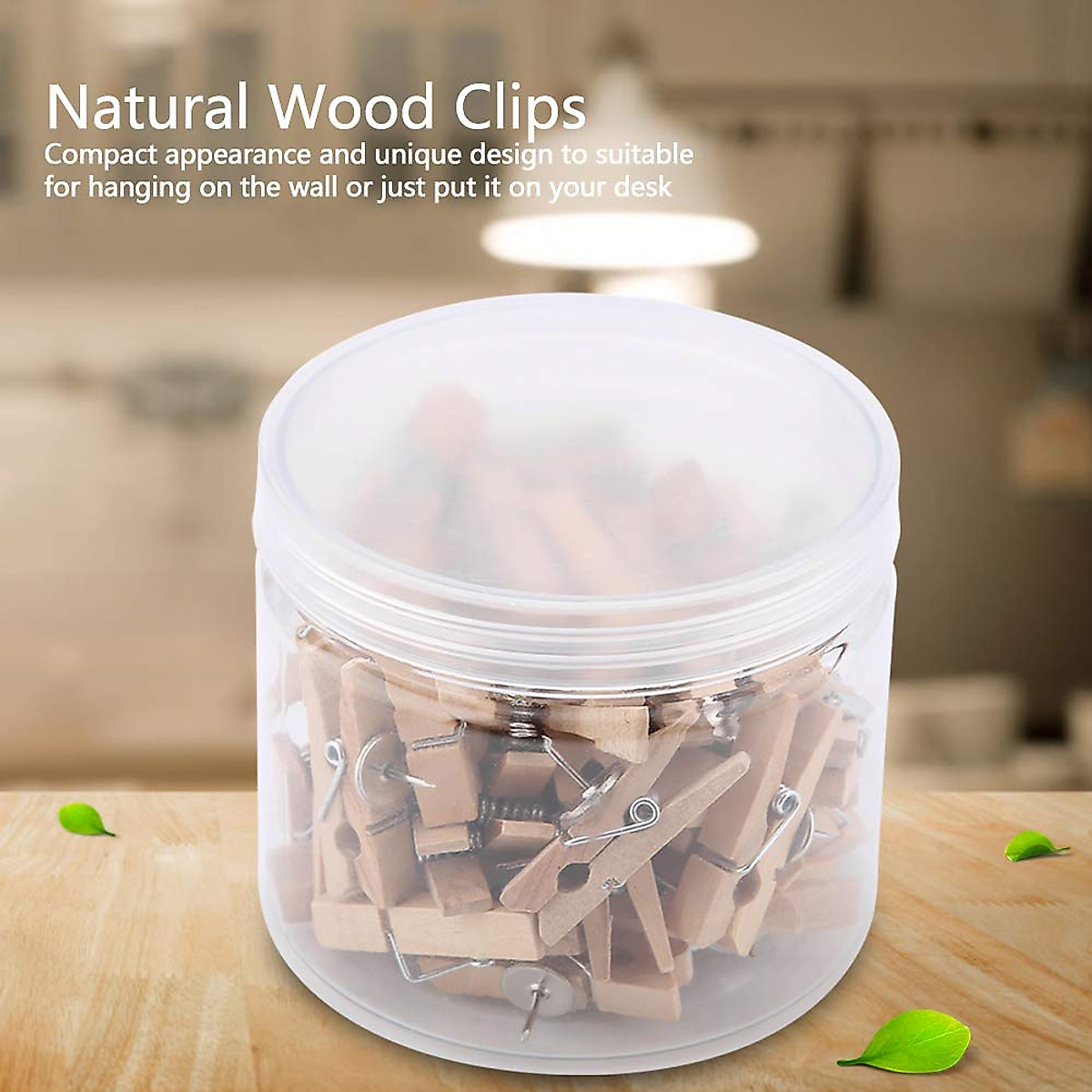 Wooden Clothespins, 50pcs 35x7mm Mini Photo Paper Peg Pin Graft Clips Crude Wood Clips Craft Decoration Pegs for Photo Clips ClothesClothes Pins