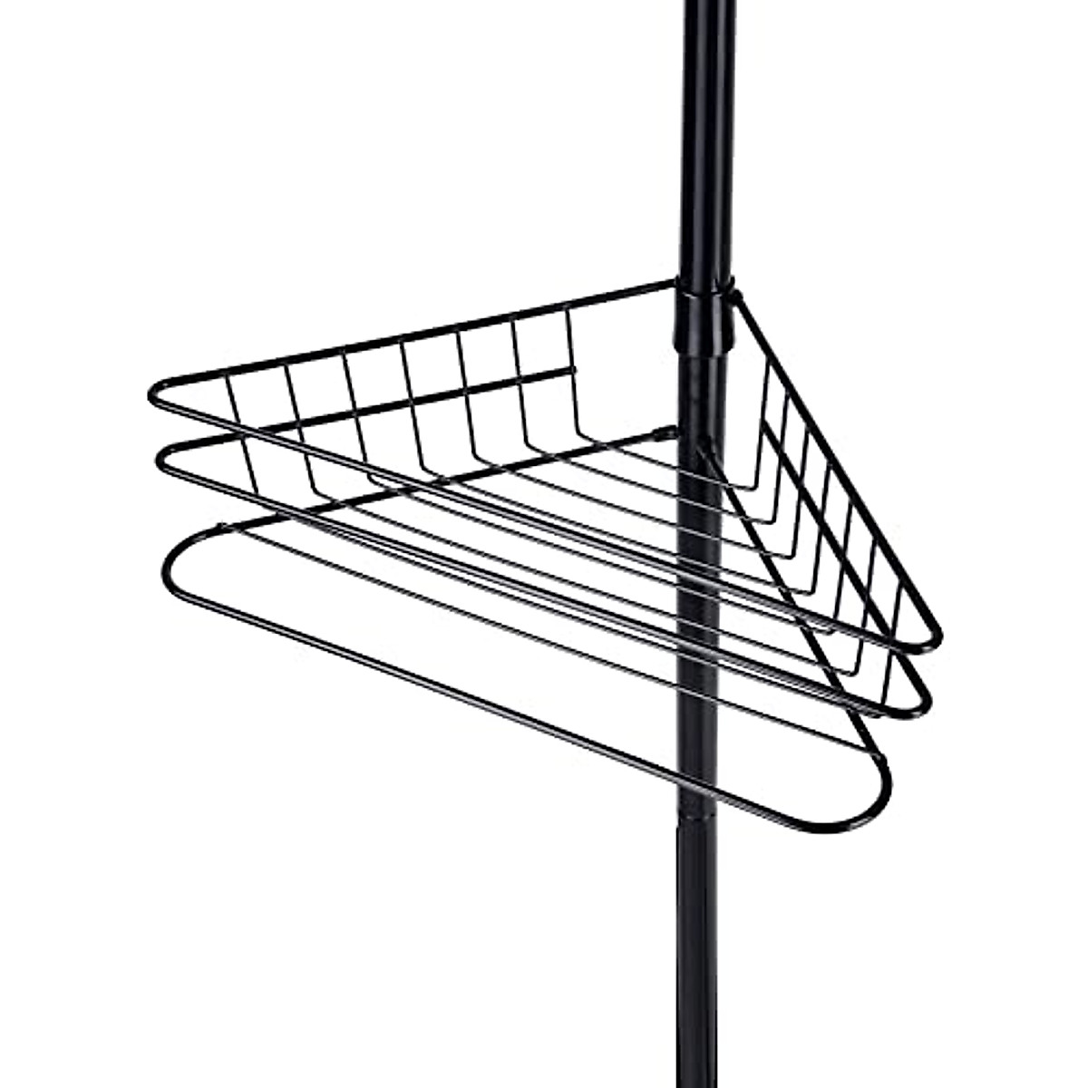 JUMPGA Aquaterior 4 Layers Shower Corner Pole Caddy Shelf Bathroom Wall Storage Metal Rack Holder