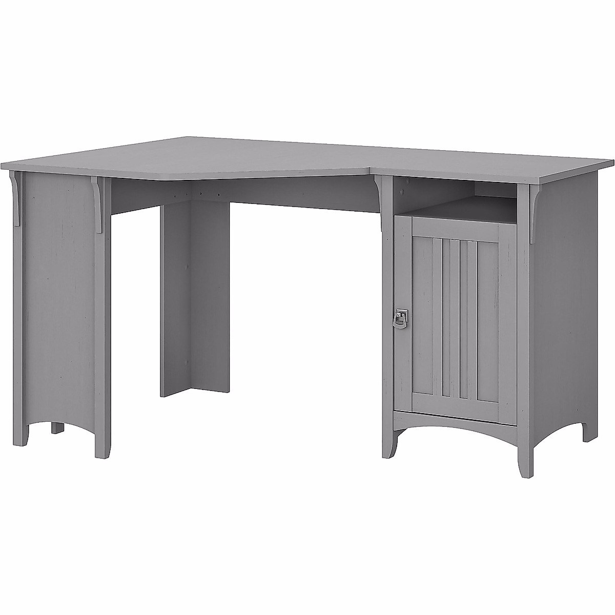 Bush Furniture Salinas 55 Inch W Corner Desk with Storage Cabinet, Cape Cod Gray (SAD155CG-03)