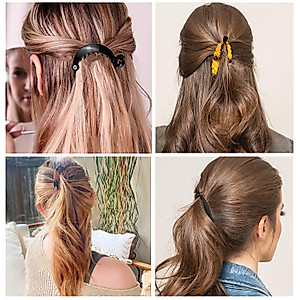 24 Pieces Banana Hair Clips Hair Comb Clips Classic Banana Clips Plastic Twist Hair Side Combs Accessories with 11/16/23/24 Teeth Ponytail Banana Hair Clips for Women Girls