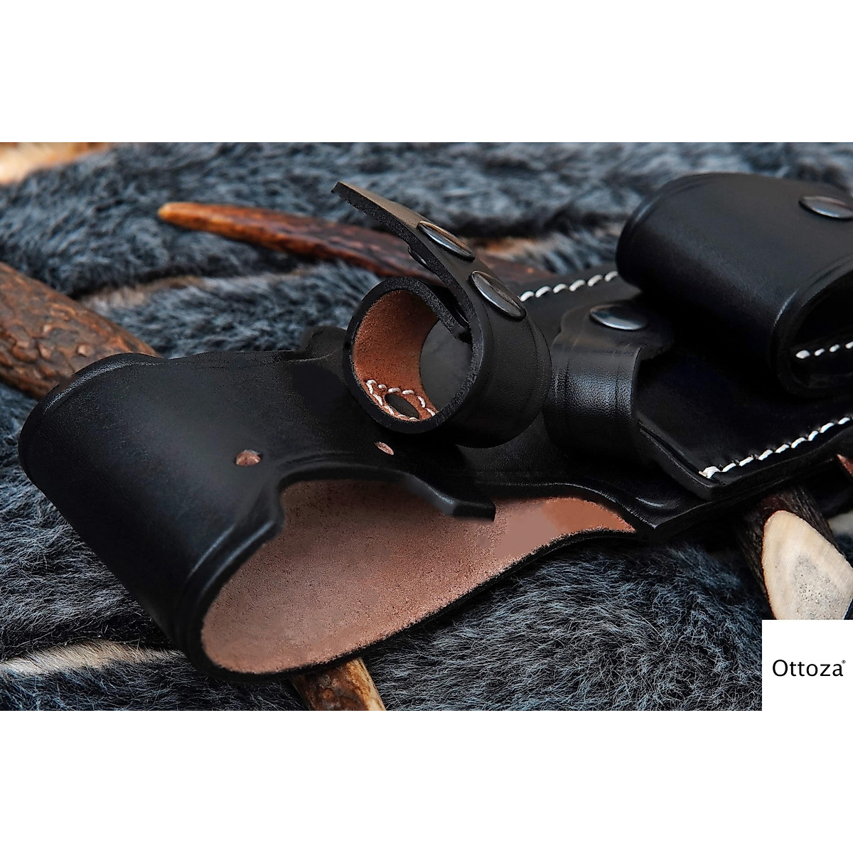 Ottoza TOP GRAIN Leather Knife Sheaths for Fixed Blade Knives, Leather Knife Sheath for Belt, Leather Knife Holster Belt Knife Holder, Vertical Knife Sheath for Belt No:352