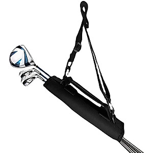 Mini Golf Club Bag Lightweight Shoulder Carrier Driving Range Practice Pack Portable Course Training Travel Case Foldable Sunday Bag Holding 3-5 Golf Clubs for Men Women Golfer