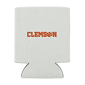 Clemson University Secondary Logo Can Cooler - Drink Sleeve Hugger Collapsible Insulator - Beverage Insulated Holder