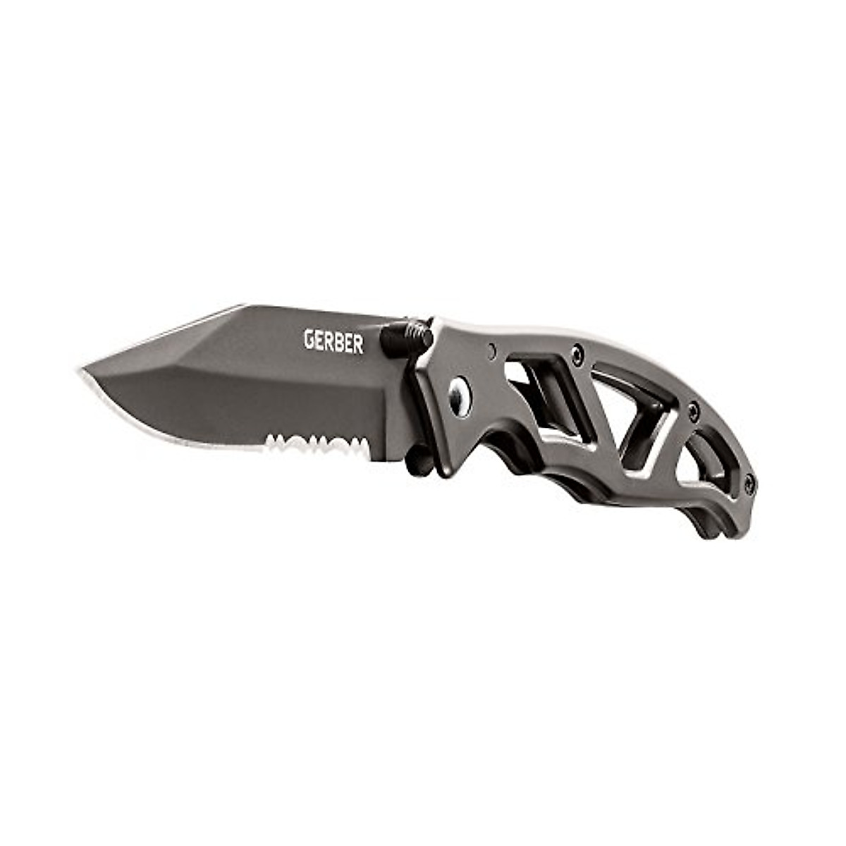 Gerber Gear 22-48445N Paraframe I Folding Pocket Knife, Serrated Edge, Grey