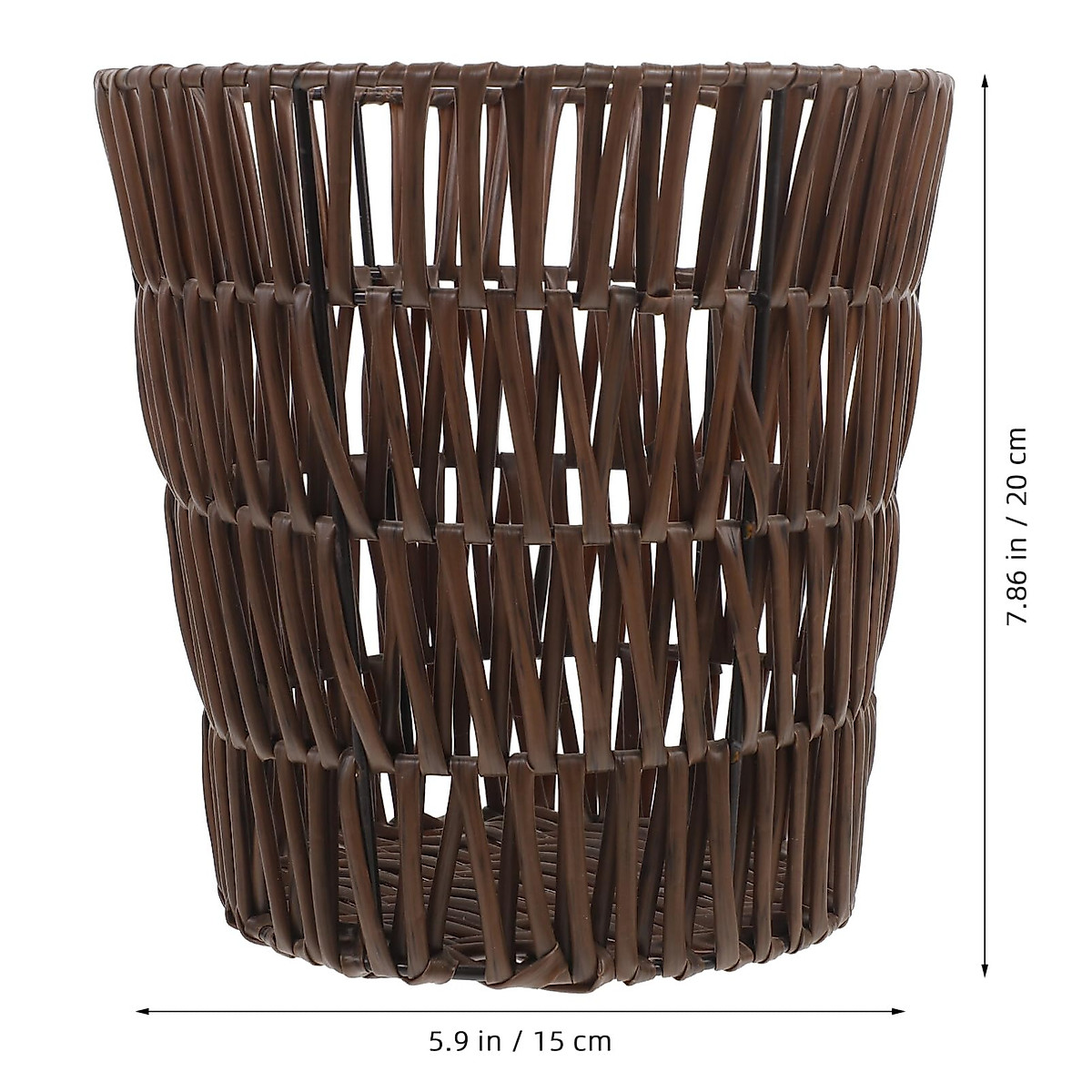 ABOOFAN Wicker Waste Basket, Small Trash Can, Trash Basket Rattan Garbage Can Seagrass Garbage Container Bin Laundry Hamper Basket for Bedroom, Office, Living Room Coffee