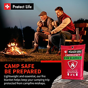 Protect Life Saving Fire Blanket Essential Safety Tools for Home, Workplace, and Travel 2 Pack 40 by 40 inches Fire Retardant Blankets Your First Line of Defense Against Emergencies