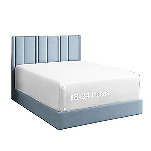 California King Extra Deep Pocket Sheets Sets 4 Piece, Extra Deep Pocket Sheets 400 Thread Count 100% Egyptian Cotton Extra Deep Pocket Fitted Sheet Fit Upto 18 to 24 Inch High Mattress White Solid