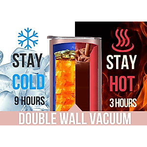 Onebttl Pug Gifts, Dog Lover Gifts, Gifts for Dog Mom, Dog Owner, Women, Girls, Friends, Daughters, Coworkers, 20Oz Skinny Tumbler, Pug Mom, Rose Gold