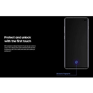 Samsung Galaxy S10+ Plus (128GB, 8GB) 6.4" AMOLED, Snapdragon 855, IP68 Water Resistant, Global 4G LTE (GSM + CDMA) T-Mobile Unlocked (AT&T, Verizon, Sprint, Metro) G975U (Prism Blue) (Renewed)