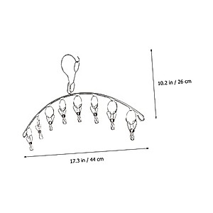 CAXUSD Multi Clip Drying Rack Foldable Drying Rack Folding Drying Rack Metal s Hooks 2pcs Laundry Drying Rack Closet Storage Organizer Stainless Steel Drip Hanger Socks Clips Socks Rack