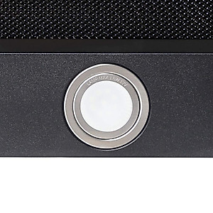 AKDY Convertible Kitchen Wall Mount Range Hood in Black Painted Stainless Steel with Lights and Carbon Filters (30 in.)