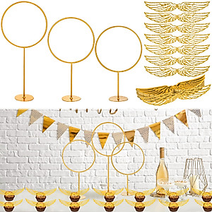 Wizard Party Chocolate Decoration with Goal Posts, Golden Snitch Wings Chocolate Wafer Cupcake Toppers with Glue Point for Birthday Wizard Theme Party Supplies Wedding