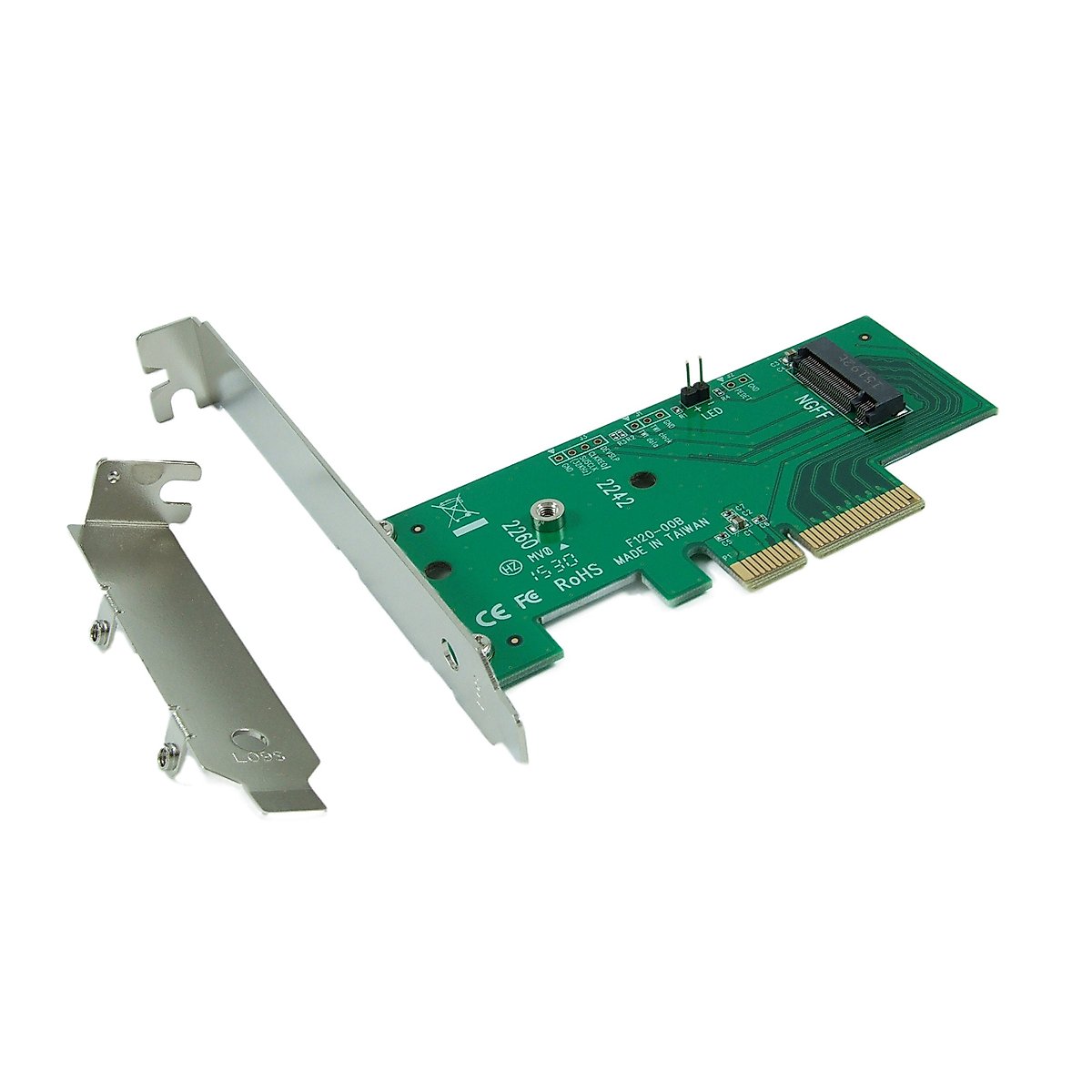 LyCOM DT-120 M.2 Interface Card and Adapter – Accessory (PCIe, M.2, Low Profile, -40 – 80°C)