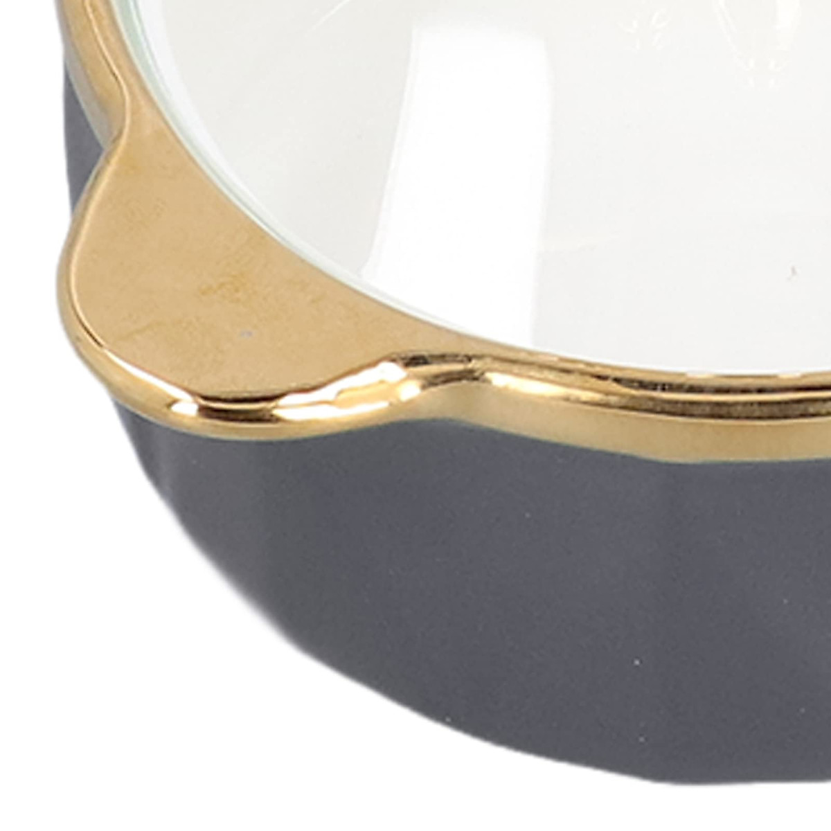 Ceramic Bowl, Large Capacity Phnom Penh Binaural Bowls with Crown Lid, Simple Elegant Deep Ramen Bowl for Noodle/Soup/Rice/Salad(Dark blue)