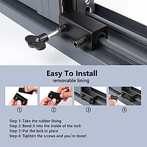 Sliding Window Locks (2 Sets), Security Window Locks with Keys, Adjustable Aluminum Sliding Window Stops, Easy Installation Without Drilling, for Vertical and Horizontal Sliding Windows