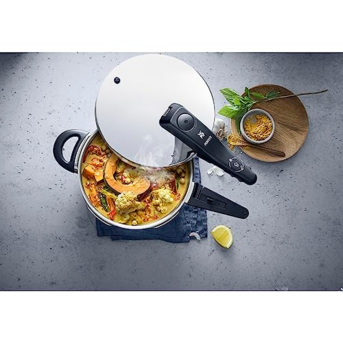 WMF Perfect Pressure Cooker Base Induction 3 Litres Pressure Cooker without Lid Polished Cromargan Stainless Steel