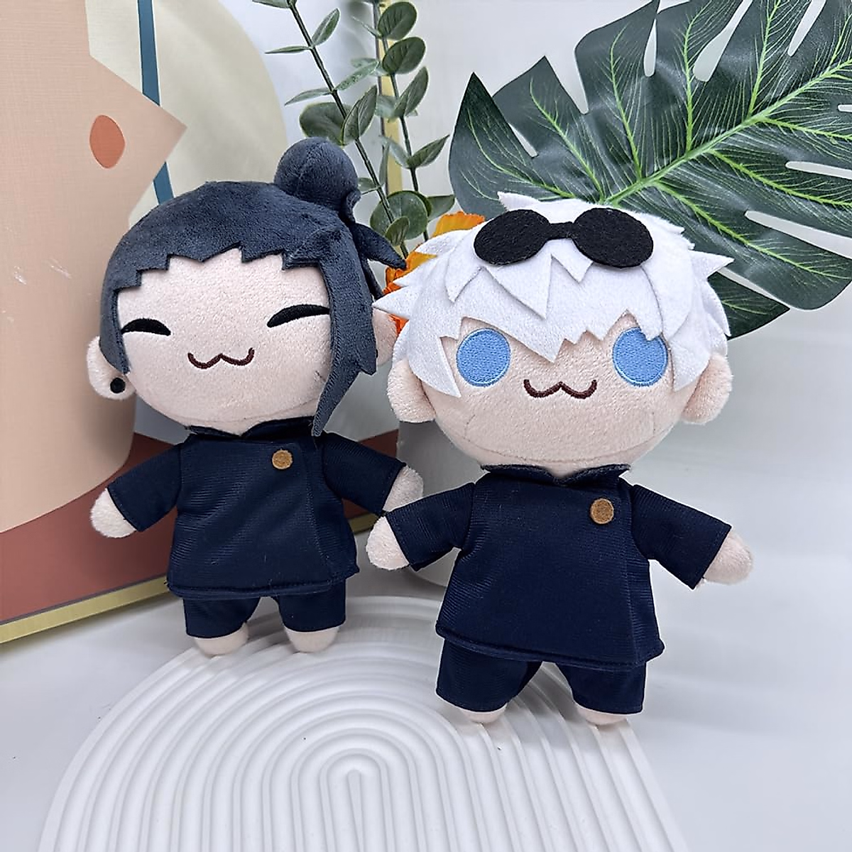 Geto Suguru Anime Soft Figure, 21cm Cute Character Stuffed Pillow Figures Cushion Cartoon Home Sofa Decoration for Fans